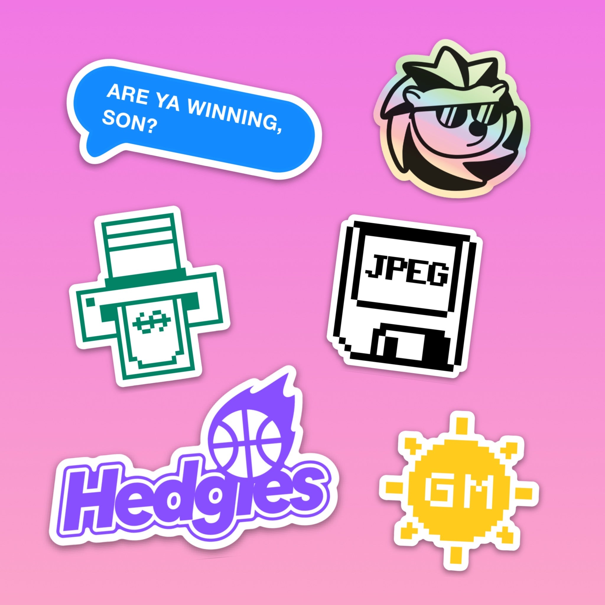 Hedgies Sticker Bundle – dYdX Merch